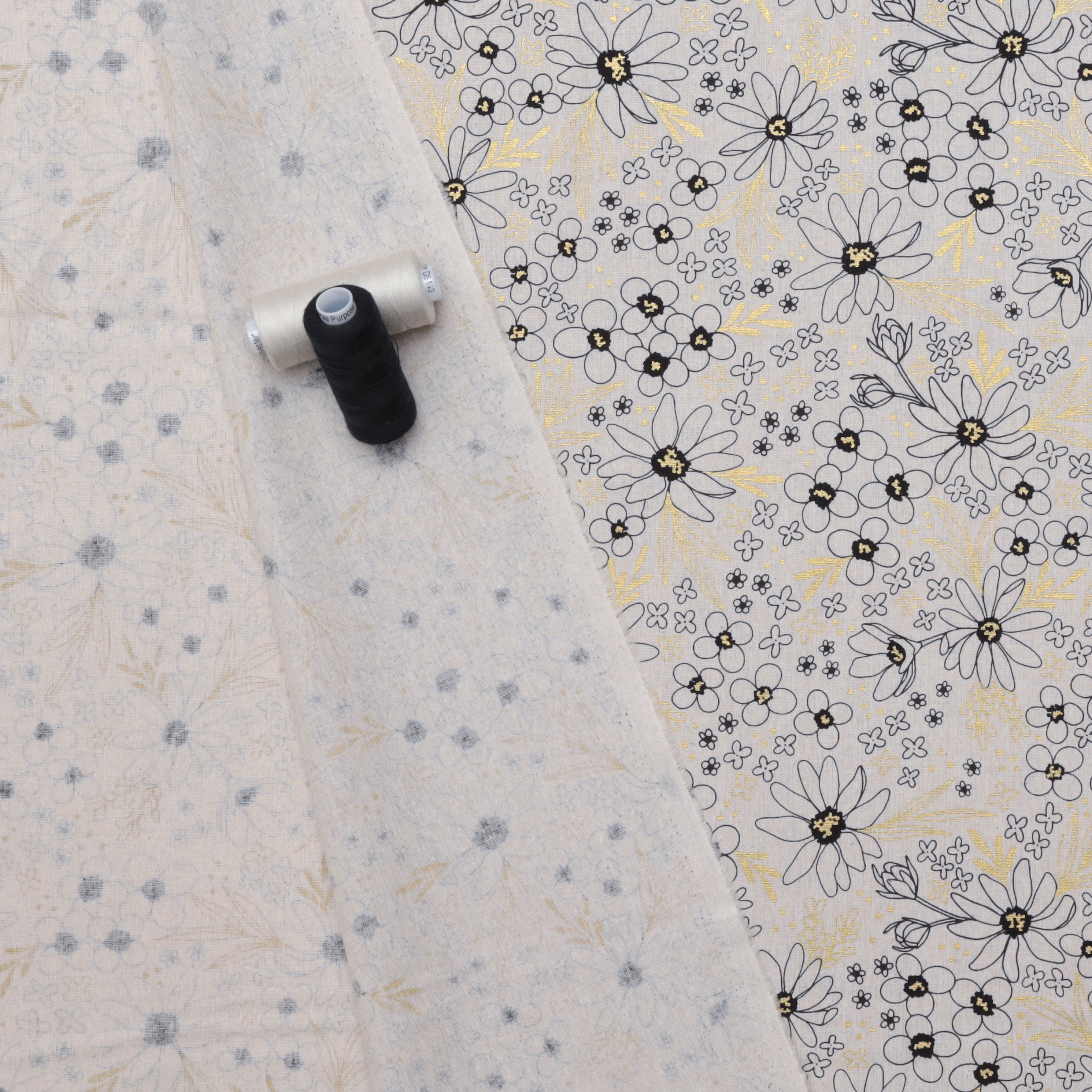 Moda - Mochi Linen - Gilded - Floral - Paper Gold – RICK RACK Textiles