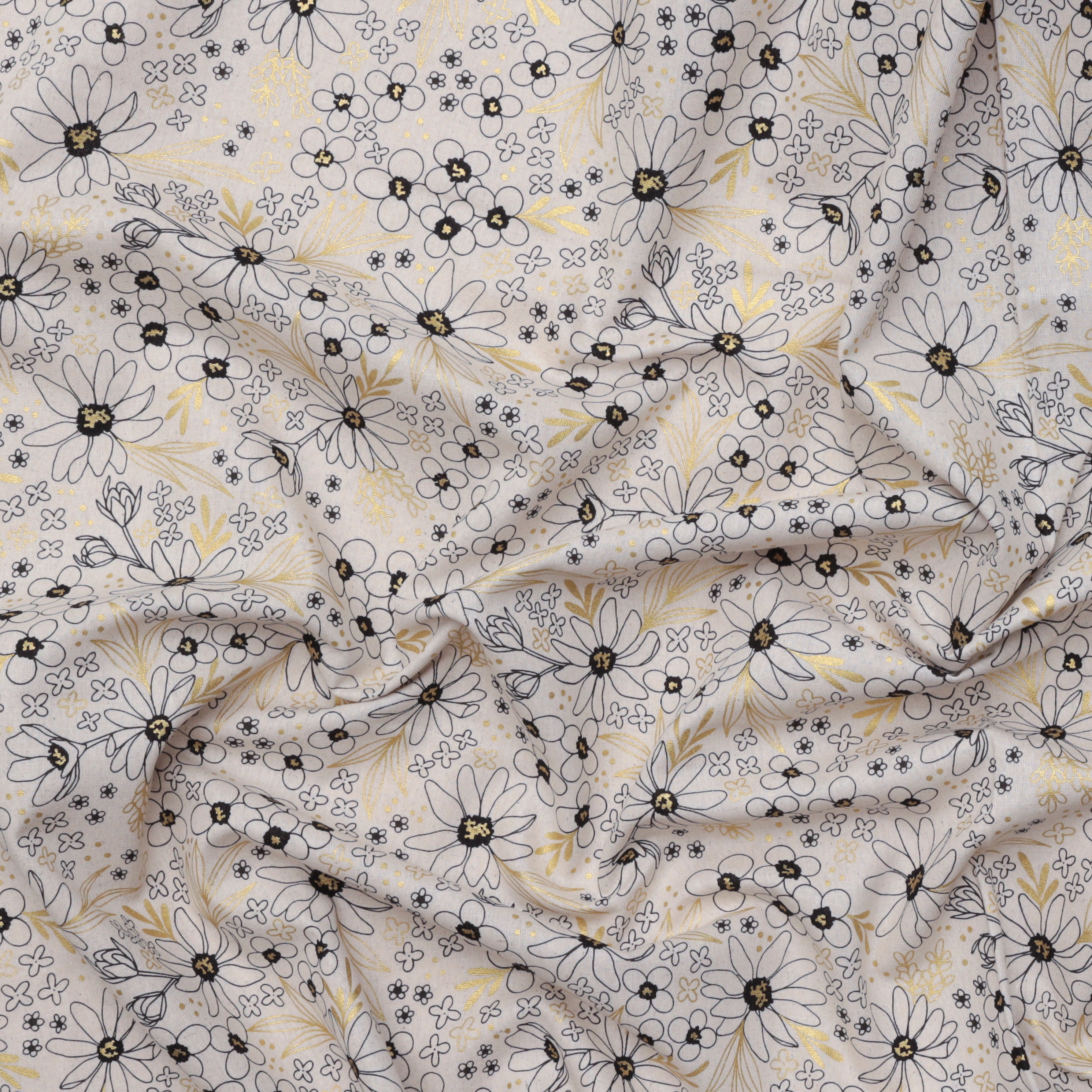 Moda - Mochi Linen - Gilded - Floral - Paper Gold – RICK RACK Textiles