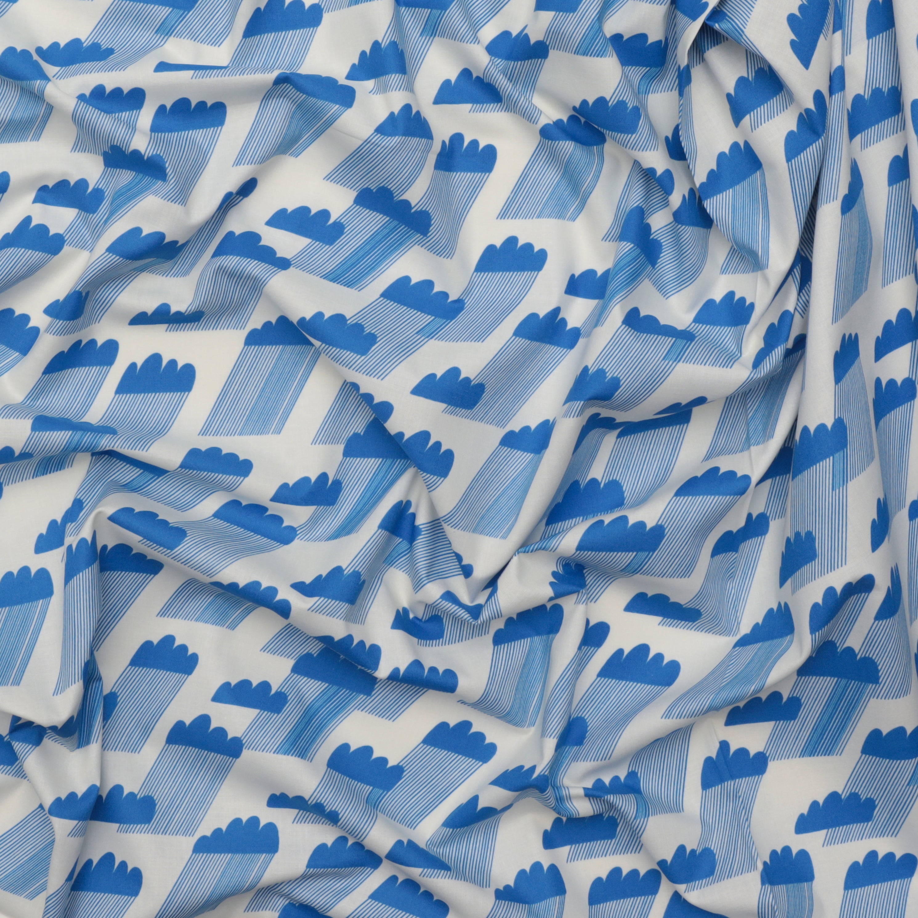 Ruby Star - Cotton - Water - Rain Clouds - Royal Blue – RICK RACK Textiles