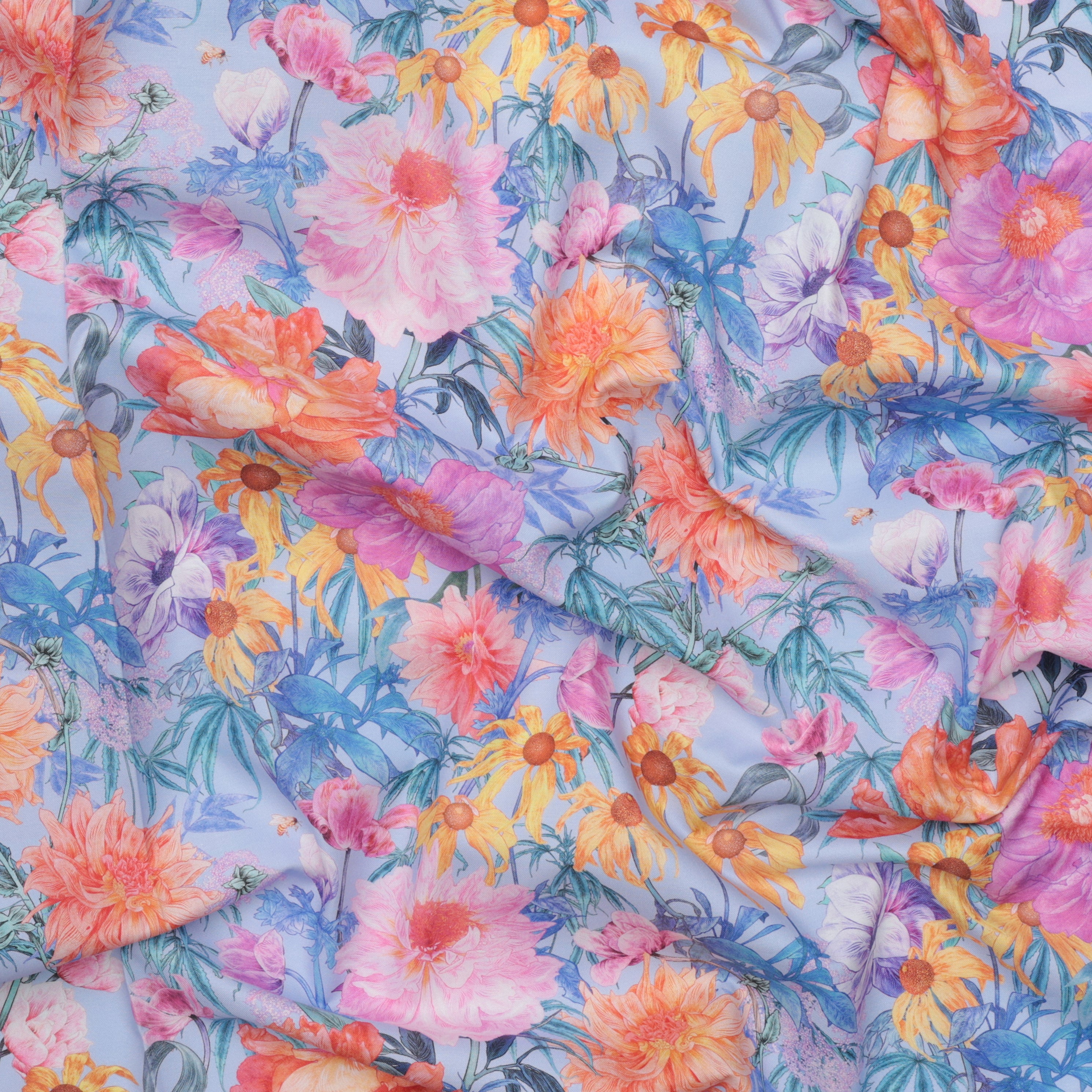 Figo - Cotton - Margo - Garden Party - Blue – RICK RACK Textiles