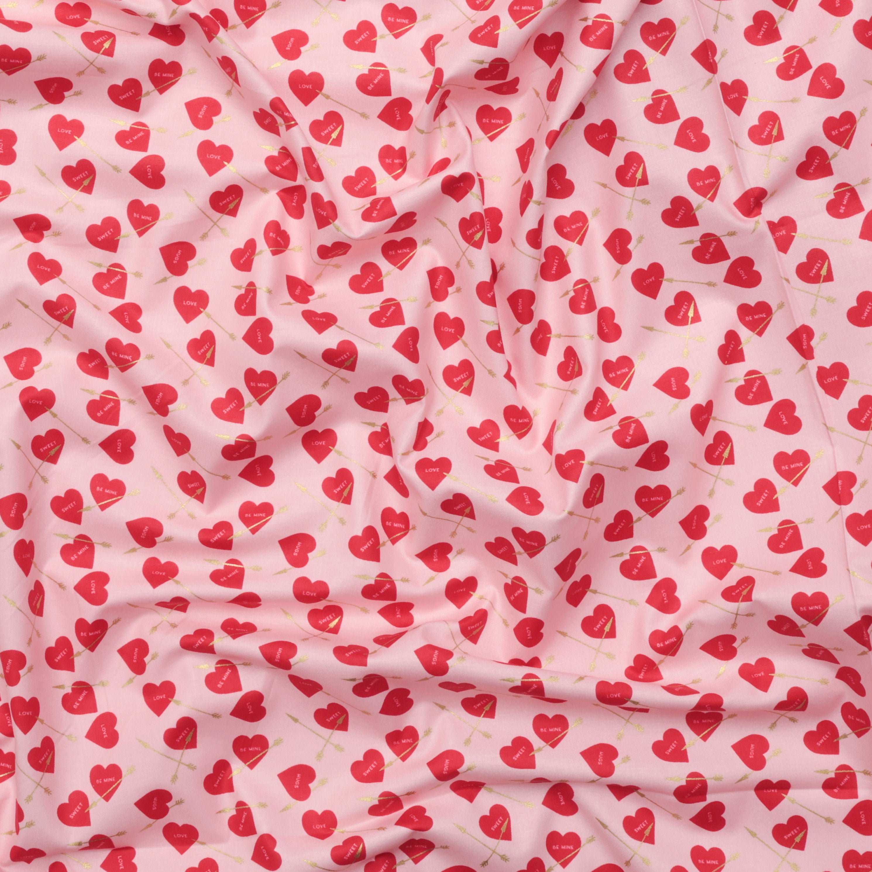 Riley Blake - Cotton - Sweetheart - Heart Arrows Sparkle - Pink – RICK ...
