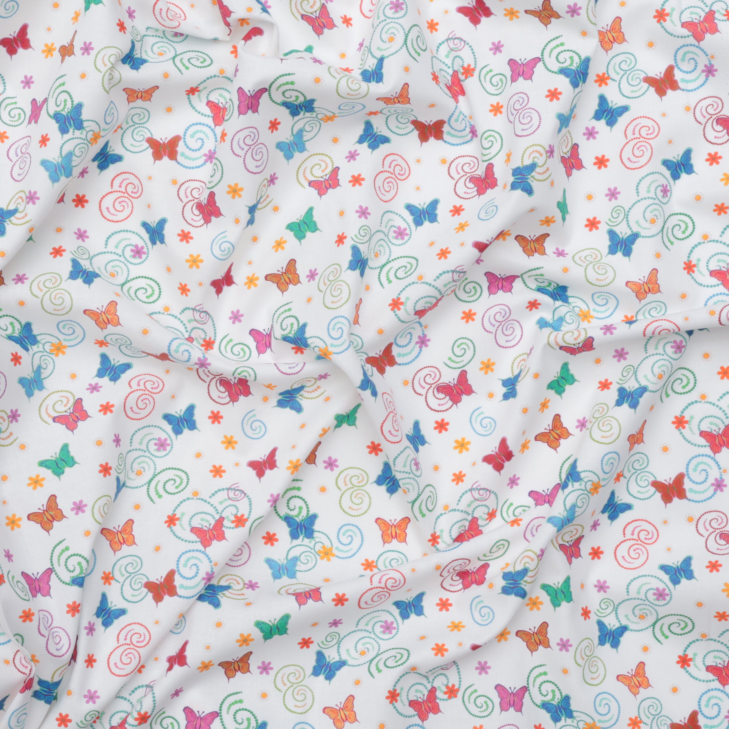Camelot - Cotton - Truth Collection - Butterfly Metamorphosis - White ...