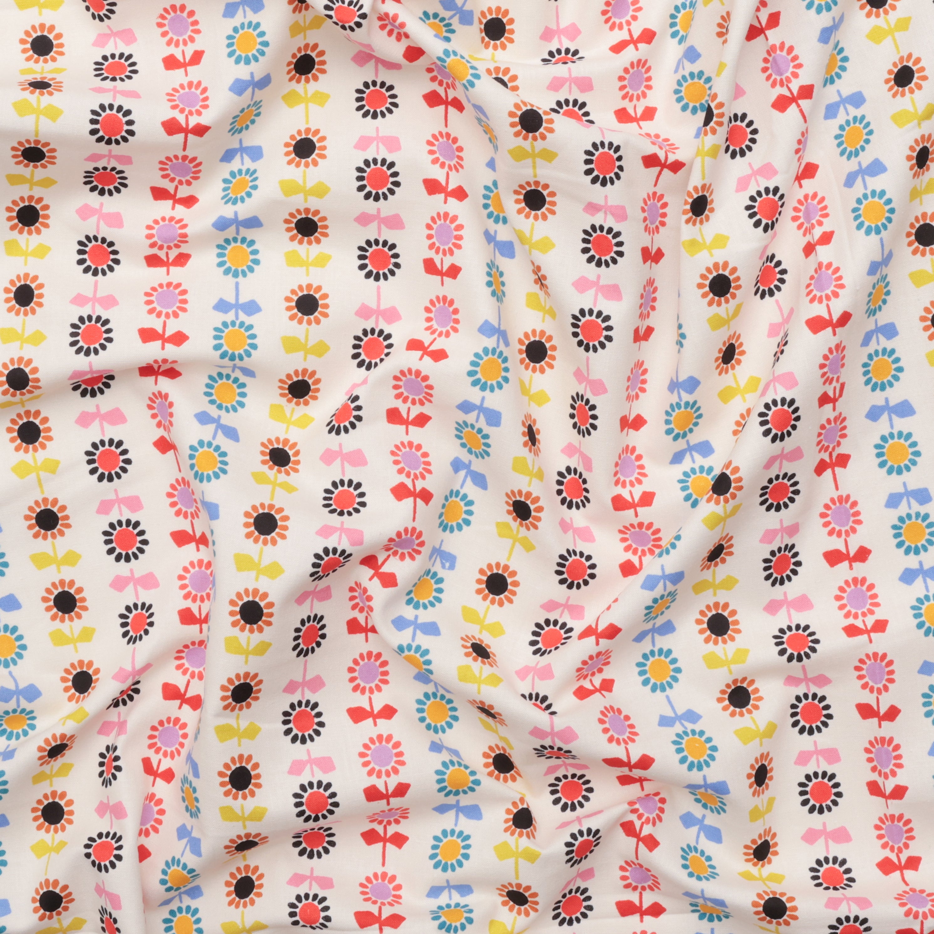 Ruby Star - Canvas - Catnap - Daisy Stripe - Natural – RICK RACK Textiles