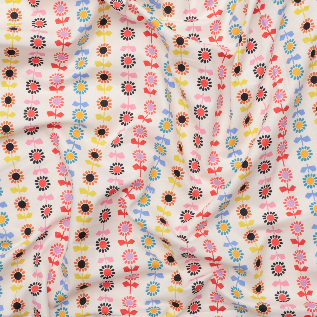 Ruby Star - Canvas - Catnap - Daisy Stripe - Natural – RICK RACK Textiles