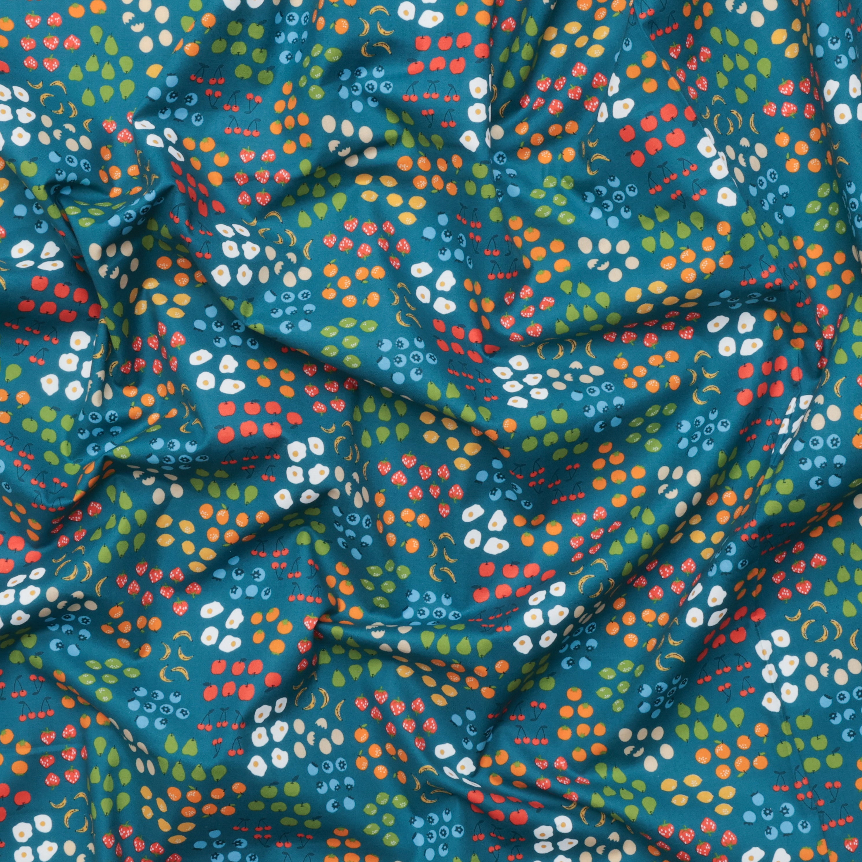 Ruby Star - Cotton - Egg And Friends - Froot - Teal – RICK RACK Textiles
