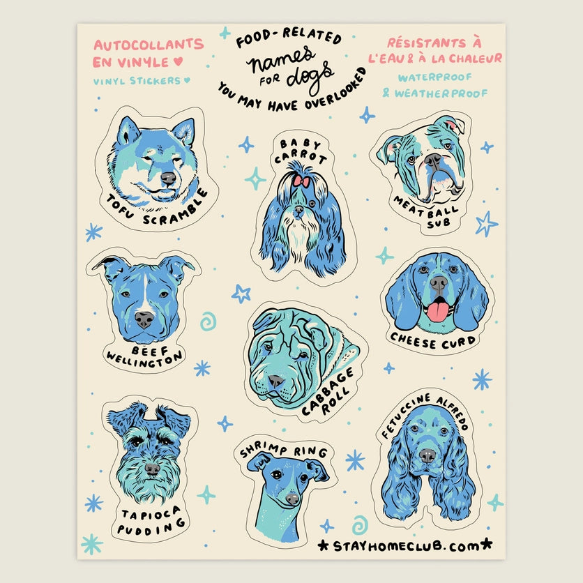 Stay Home Club - Sticker Sheet - Food Dogs – RICK RACK Textiles