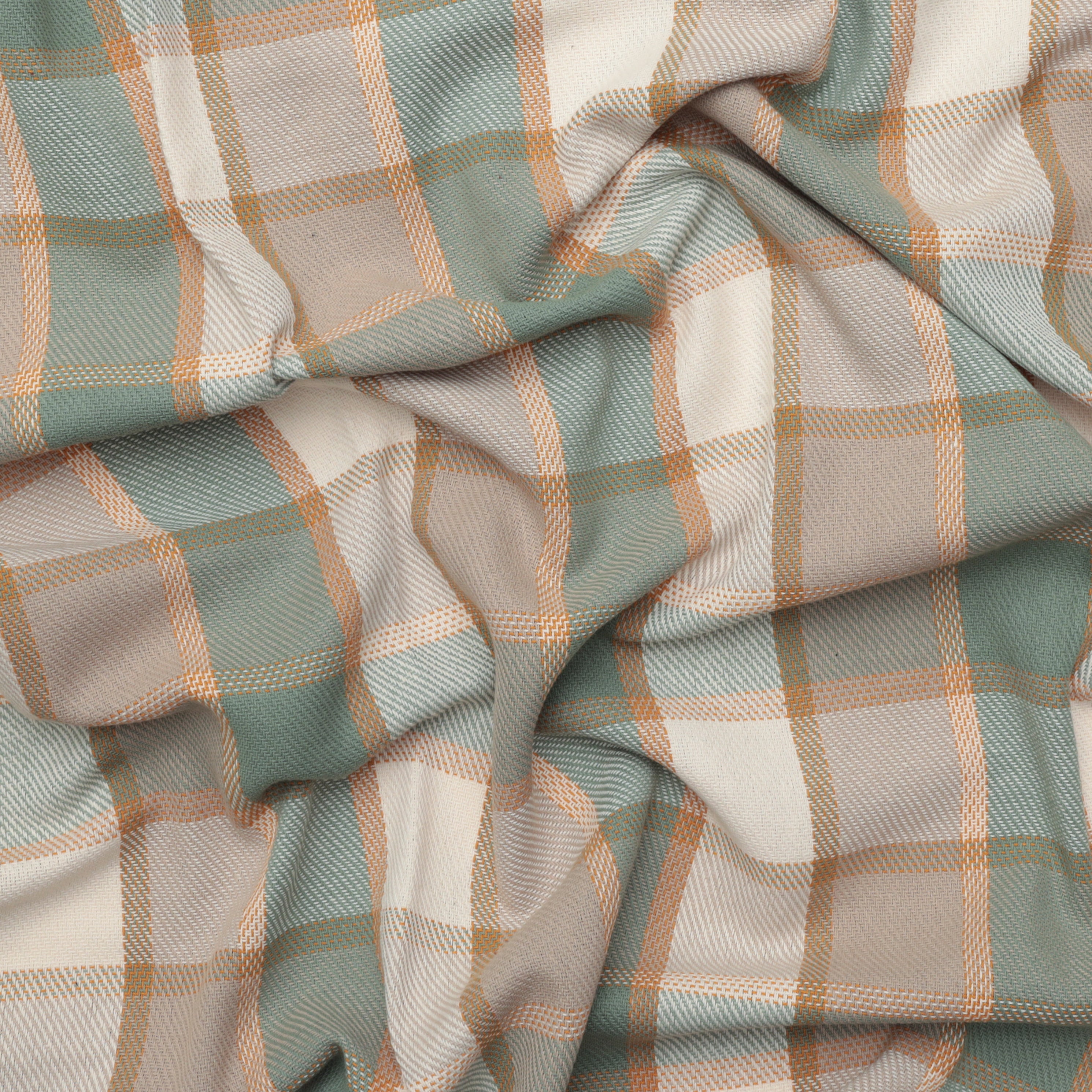 Cotton - Baja Blanket - Plaid - Sage – RICK RACK Textiles